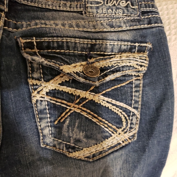 Silver Jeans | Jeans | Womens Silver Pioneer Bootcut Jeans Destroyed ...